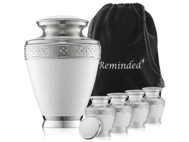 Click here for Reminded Set of 5 White Celtic Cremation Urns for... prices