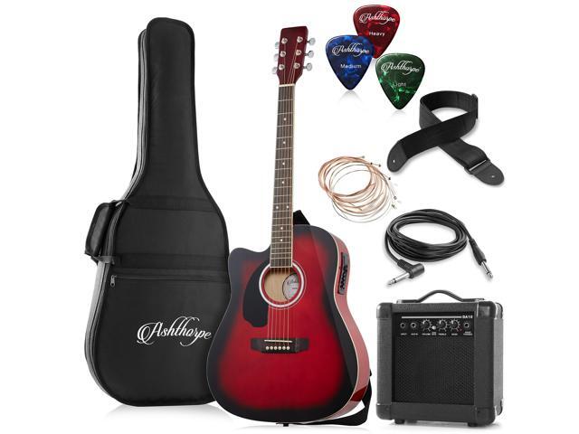 Click here for Ashthorpe Left Handed Full-Size Dreadnought Cutawa... prices