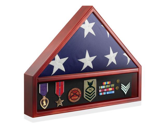 Click here for Reminded Military Medal & Burial Flag Shadow Box D... prices