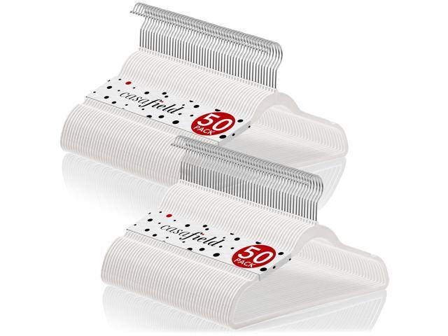 Click here for Casafield 100 Ivory Velvet Suit Hangers - Space Sa... prices