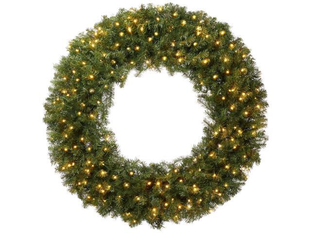 Click here for Casafield Pre-Lit Artificial Christmas Wreath for... prices