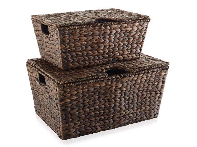 Click here for Casafield Set of 2 Water Hyacinth Storage Baskets... prices