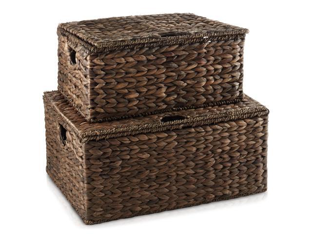 Click here for Casafield Set of 2 Water Hyacinth Rectangular Stor... prices