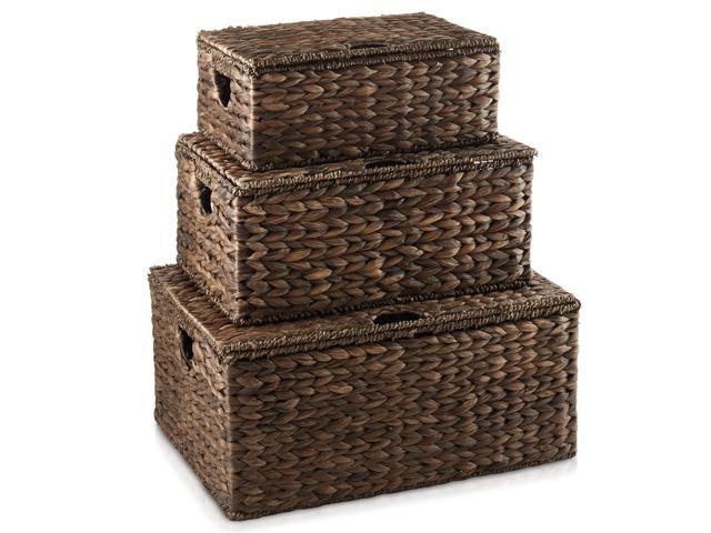 Click here for Casafield Set of 3 Water Hyacinth Rectangular Stor... prices