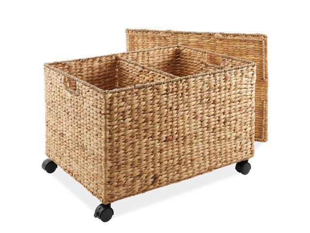 Click here for Casafield Rolling Storage Basket Cart with Lid and... prices