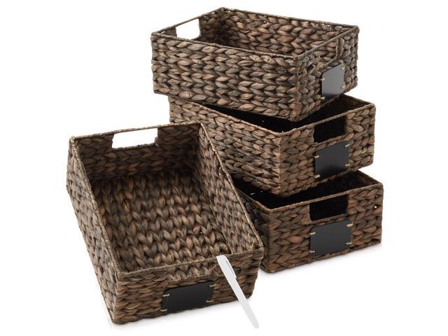 Click here for Casafield Set of 4 Water Hyacinth Pantry Baskets... prices