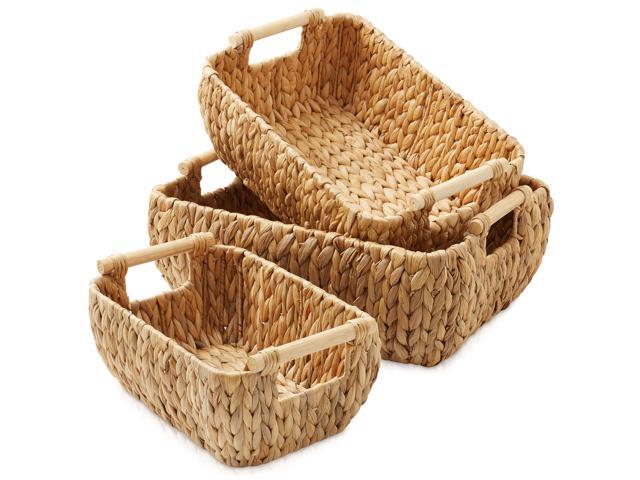 Click here for Casafield Set of 3 Water Hyacinth Oval Storage Bas... prices