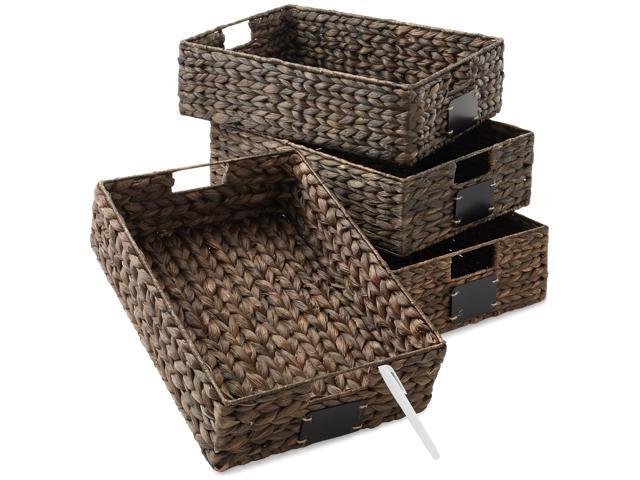 Click here for Casafield Set of 4 Water Hyacinth Pantry Baskets... prices