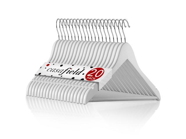 Click here for Casafield - 20 White Wooden Suit Hangers - Premium... prices