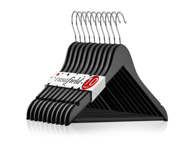 Click here for Casafield - 10 Black Wooden Suit Hangers - Premium... prices