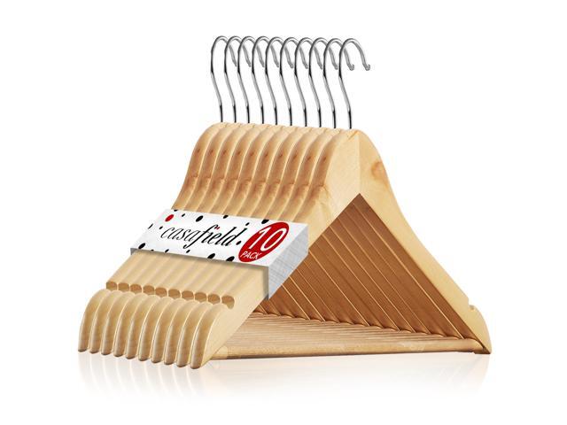 Click here for Casafield - 10 Natural Wooden Suit Hangers - Premi... prices