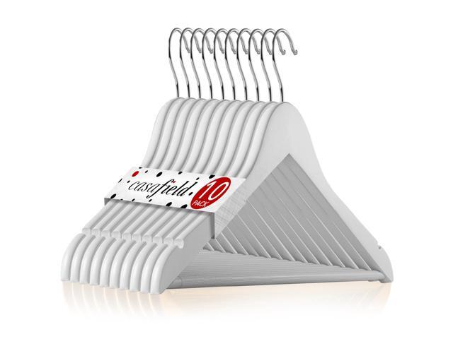 Click here for Casafield - 10 White Wooden Suit Hangers - Premium... prices