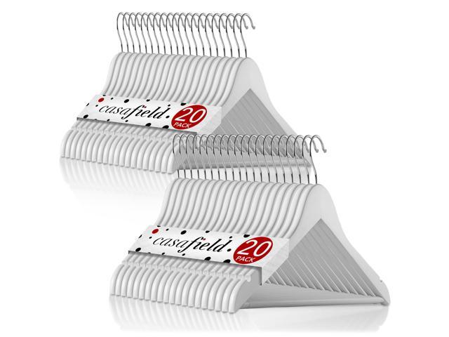 Click here for Casafield - 40 White Wooden Suit Hangers - Premium... prices