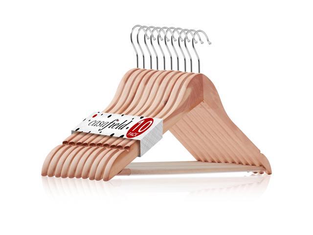 Click here for Casafield - 10 Red Cedar Wooden Suit Hangers with... prices
