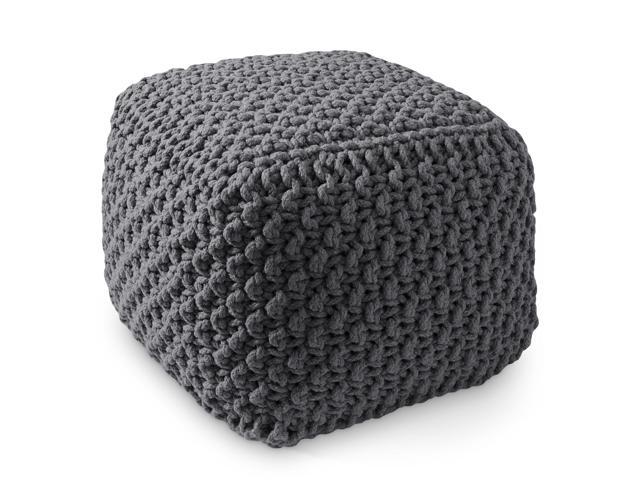 Click here for Casafield Square Pouf Ottoman  Light Gray - 18.5&#... prices