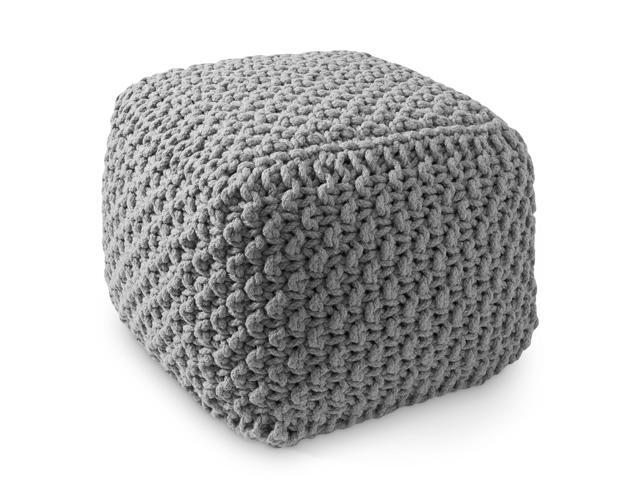 Click here for Casafield Square Pouf Ottoman  Light Gray - 18.5&#... prices