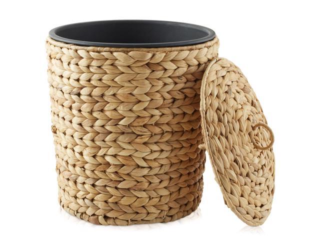 Click here for Casafield Water Hyacinth Trash Can with Lid and Li... prices