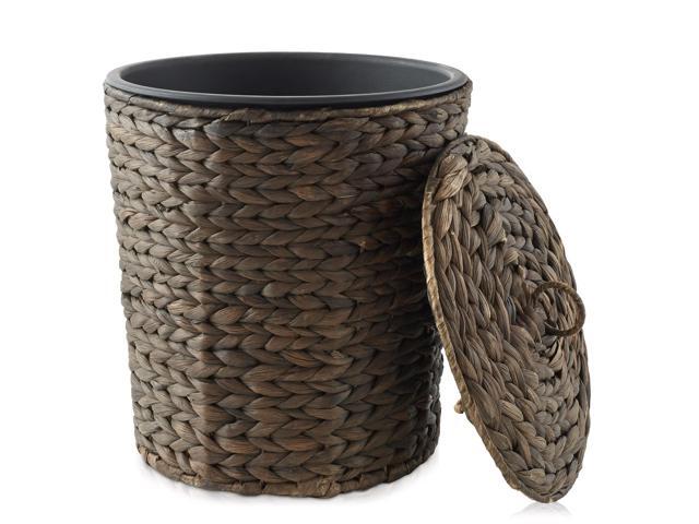 Click here for Casafield Water Hyacinth Trash Can with Lid and Li... prices