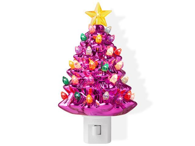 Click here for Casafield Ceramic Christmas Tree Night Light - Pin... prices