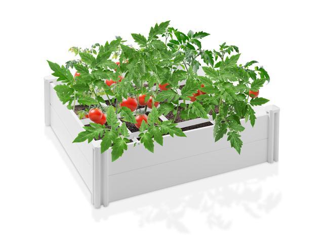 Click here for Casafield 4 x 4 x 12 White Vinyl Raised Garden Bed... prices