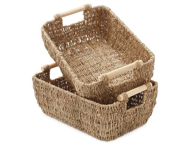 Click here for Casafield Set of 2 Seagrass Oval Storage Baskets w... prices