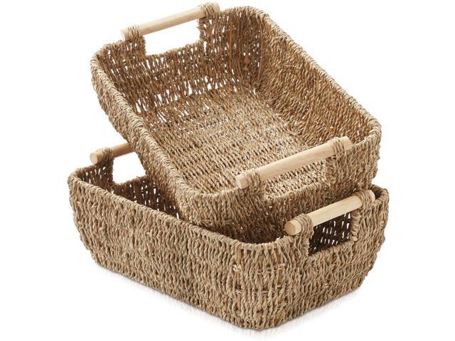 Click here for Casafield Set of 2 Seagrass Oval Storage Baskets w... prices