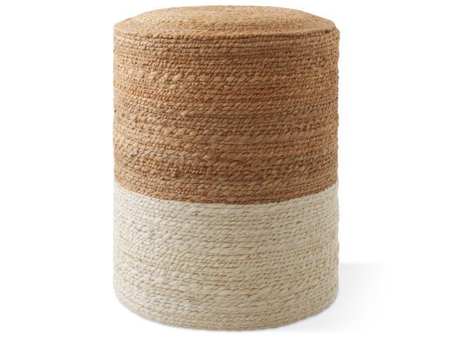 Click here for Handcrafted Braided Jute Pouf Ottoman  14 Round x... prices