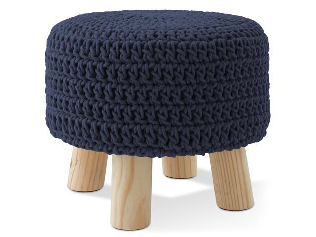 Click here for Hand-Knitted Cotton Pouf Ottoman Footstool  13... prices