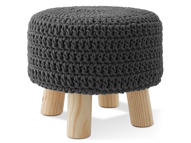 Click here for Hand-Knitted Cotton Pouf Ottoman Footstool  13... prices
