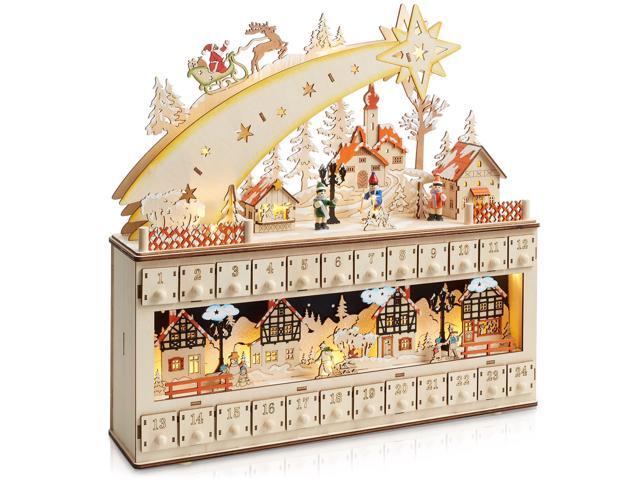Click here for Casafield Wooden Christmas Advent Calendar with Dr... prices