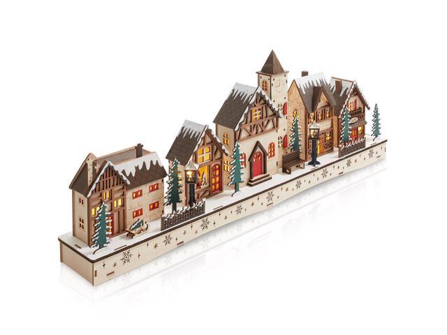 Click here for Casafield Pre-Lit Wooden Christmas Village - Minia... prices