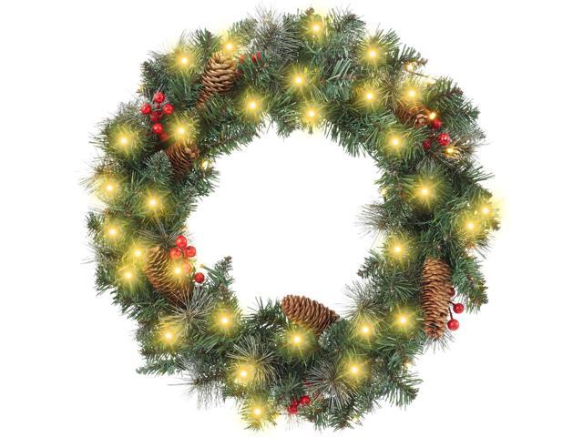 Click here for Casafield 24 Pre-Lit Fir Artificial Christmas Wrea... prices