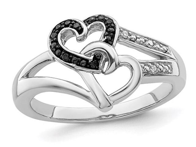 Click here for Black & White Diamond Accent Heart Promise Ring in... prices