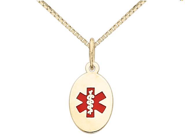 Click here for 14K Yellow Gold Medical Charm Pendant Necklace wit... prices