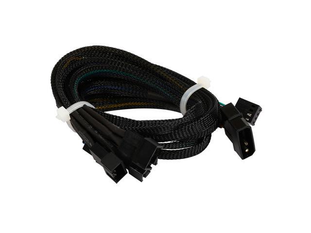 Click here for Black Sleeved 16 inches ATX PSU IDE Molex to 4 x P... prices