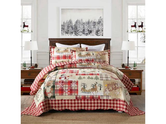 Click here for Ventray Christmas Quilt Set Queen - Reversible Bed... prices