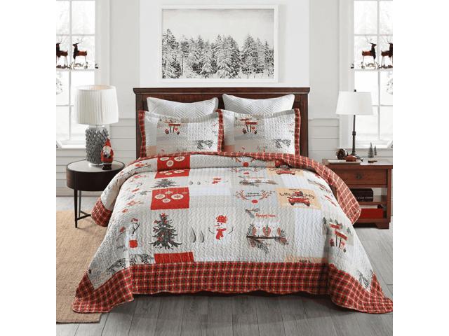 Click here for Ventray Christmas Quilt Set Queen - Reversible Bed... prices