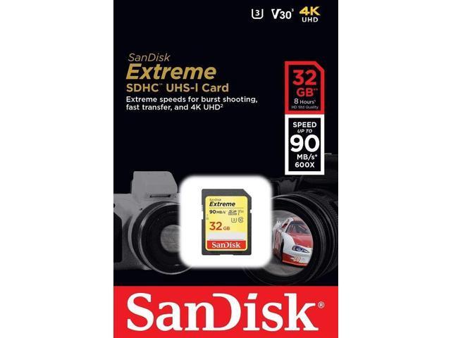 Click here for SanDisk 32GB SDHC 32G SD Extreme 90MB/s V30 4K USH... prices