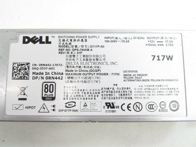 Click here for Dell RN442 717W PowerEdge R610 D717P-S0 80+ Plus G... prices