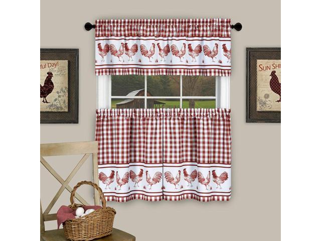 Click here for Barnyard Kitchen Curtain Tier and Valence Set  Bur... prices