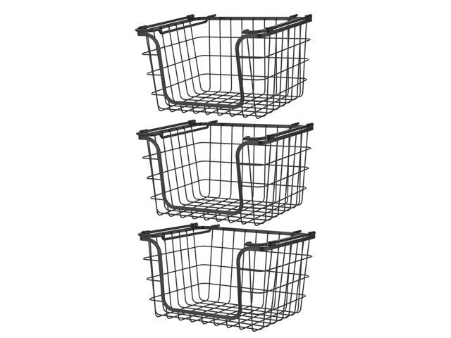 Click here for Oceanstar Stackable Metal Wire Storage Basket Set... prices