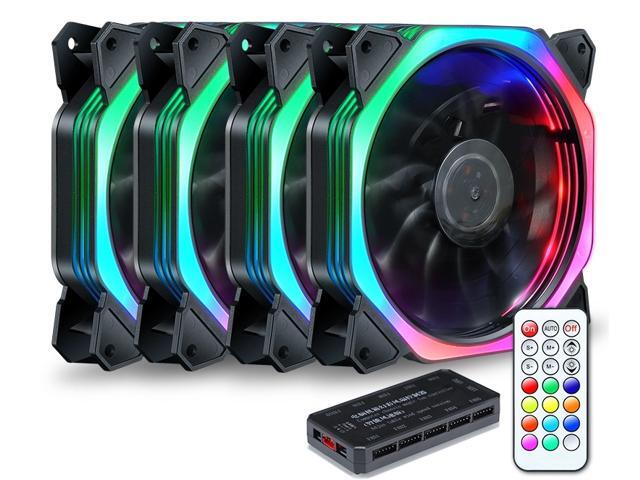 Click here for 4fans+remote controller pwm cpu rgb fan 120mm Fan... prices