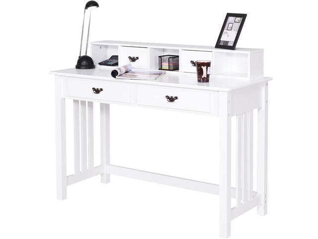 Click here for Costway Writing Desk Mission White Home Office Com... prices