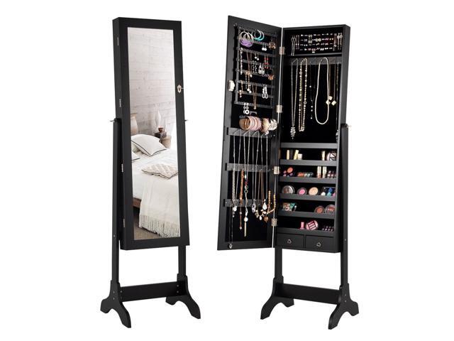 Click here for Costway Mirrored Jewelry Cabinet Storage Organizer... prices