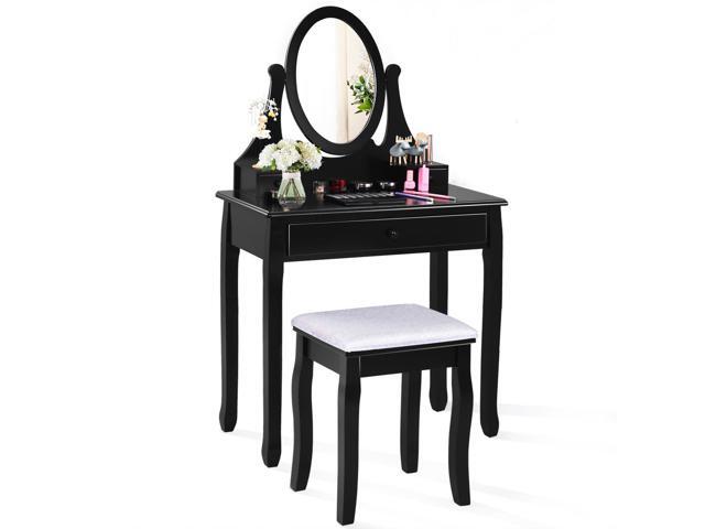 Click here for Costway Wooden Vanity Makeup Dressing Table Stool... prices