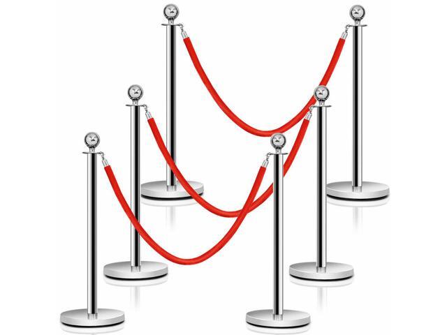 Click here for Costway 6Pcs Stanchion Posts Queue Pole Retractabl... prices