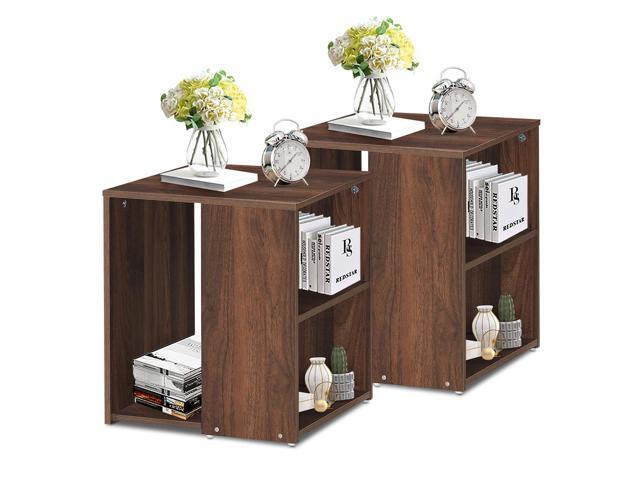 Click here for Costway 2 PCS Nightstand Sofa Side End Table Bedsi... prices