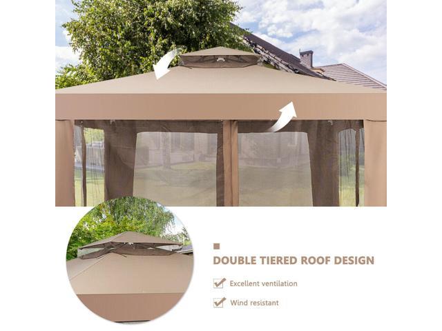 Click here for 10x 10 Canopy Gazebo Tent Shelter Garden Lawn Pati... prices