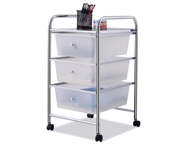 Click here for Costway 3 Drawers Metal Rolling Storage Cart Scrap... prices