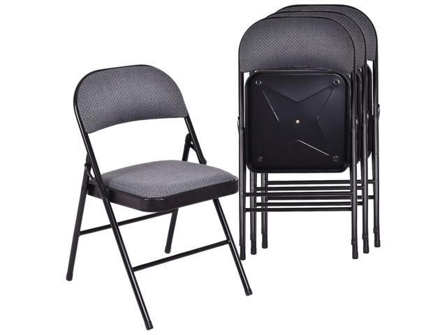 Click here for Costway Set of 4 Metal Frame Folding Chairs Fabric... prices